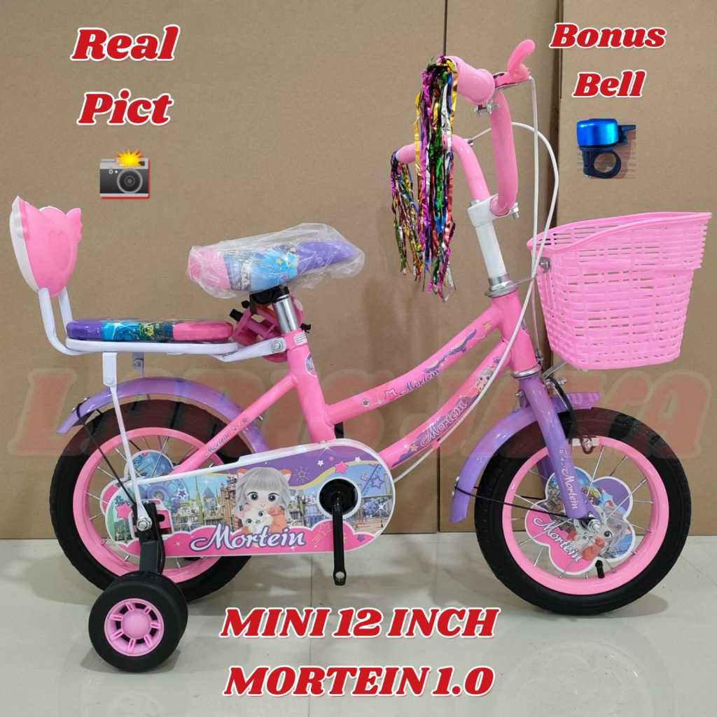 Jual SEPEDA ANAK PEREMPUAN MINI 12 INCH MORTEIN MN 1.0 KERANJANG ...