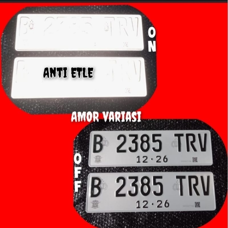 Jual PLAT MOBIL PUL REFLEKTIF BARCODE QR ANTI Etle FONT TERBARU ...