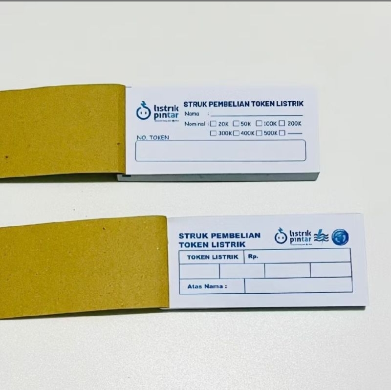 Jual Struk Pembelian Token Listrik Isi 100 Lembar Nota Token Listrik ...