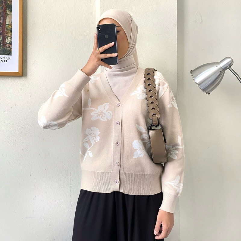 Jual Maimun House - Alice Cardi (Cardigan Rajut Knit Bunga Wanita) | Shopee Indonesia