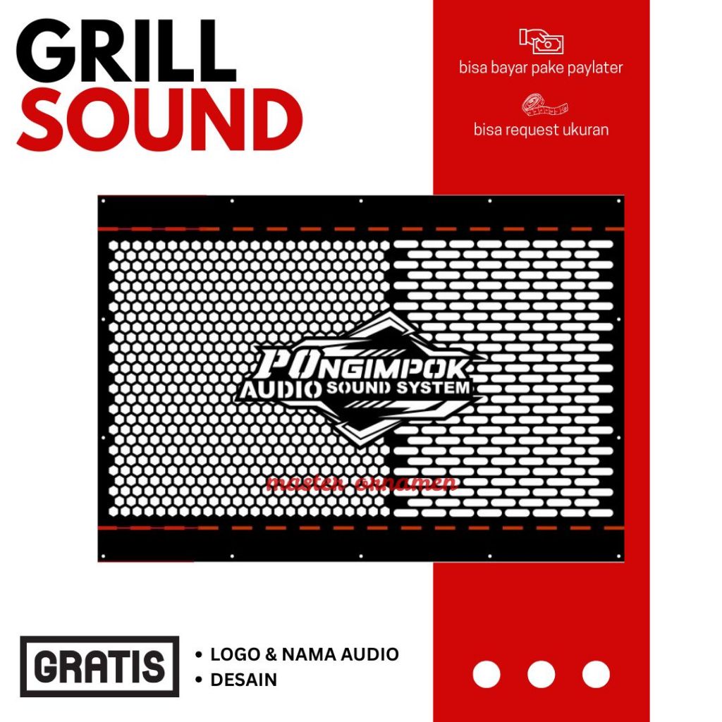 Jual Grill Sound Custom Ukuran Bebas Desain Dan Bisa Dikasih Nama Audio ...