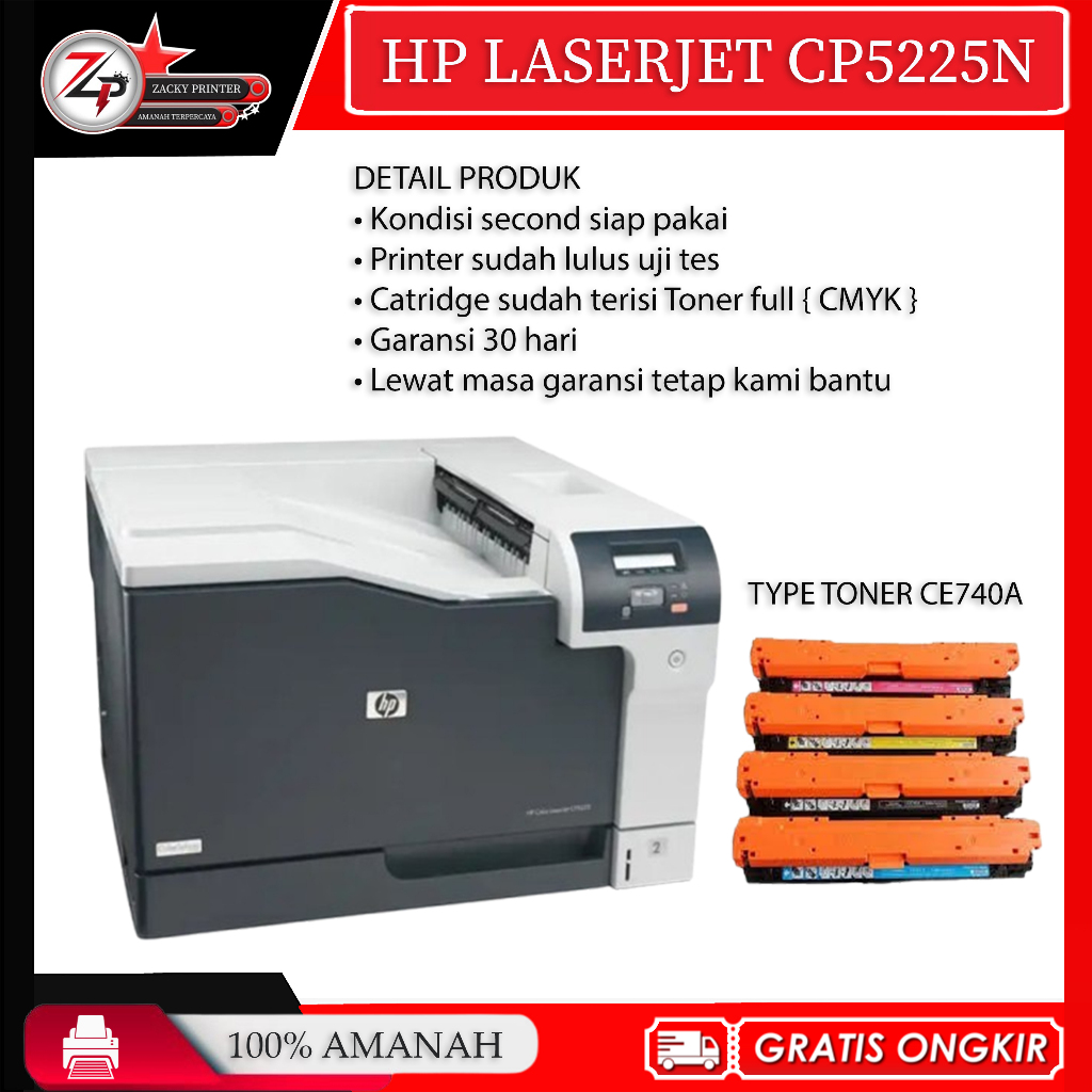 Jual Printer A3 Hp Color LaserJet CP5225/CP5525 Tinggal Pakai - CP5225 ...