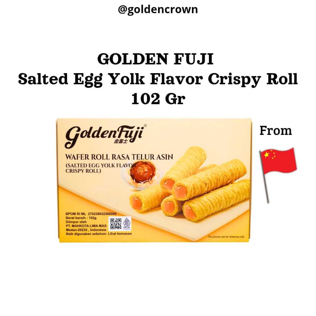 Jual GOLDEN FUJI Salted Egg Yolk Flavor Crispy Roll / Wafer Roll Rasa ...