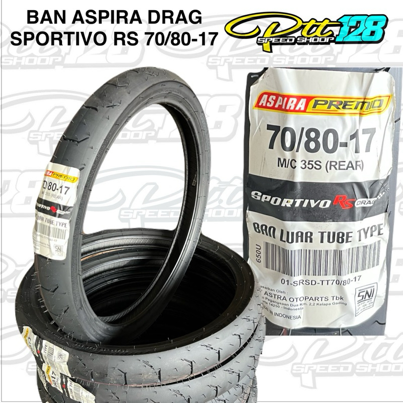 Jual BAN DRAG BIKE ASPIRA PREMIO SPORTIVO RS01 70/80-17 Ban Soft Compound Tube Type racing tyre ...