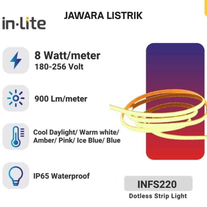 Jual INLITE INFS220 IP65 220V 8 WATT/M LED STRIP DOTLESS METERAN ...