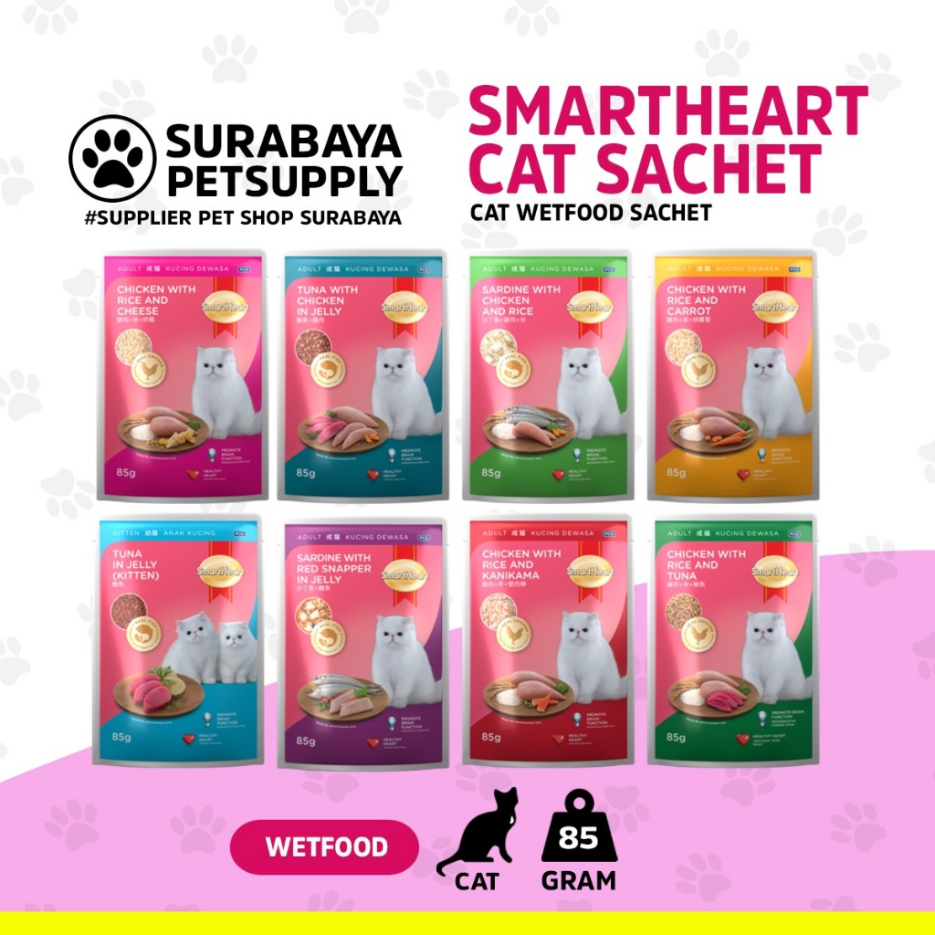 Jual [PCS] SH Cat Sachet - Smartheart Cat Pouch - SH Cat Saset ...