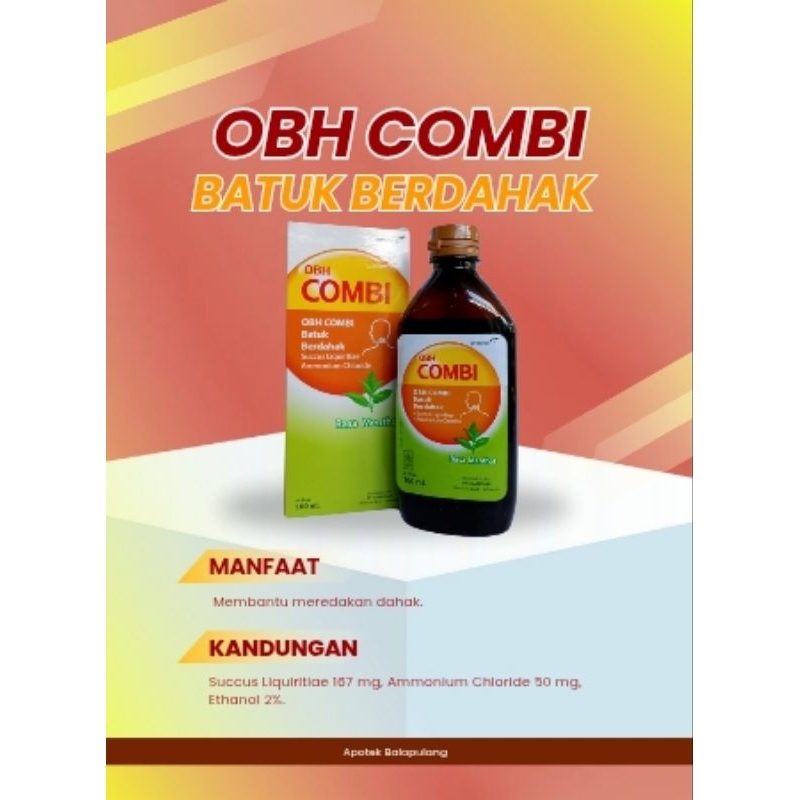 Jual OBH COMBI Batuk berdahak @100ml/botol | Shopee Indonesia