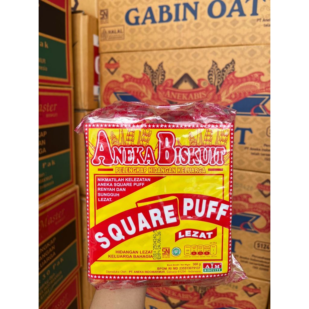 Jual AIM gabin square puff 300 gram 1 dus isi 24 pcs | Shopee Indonesia