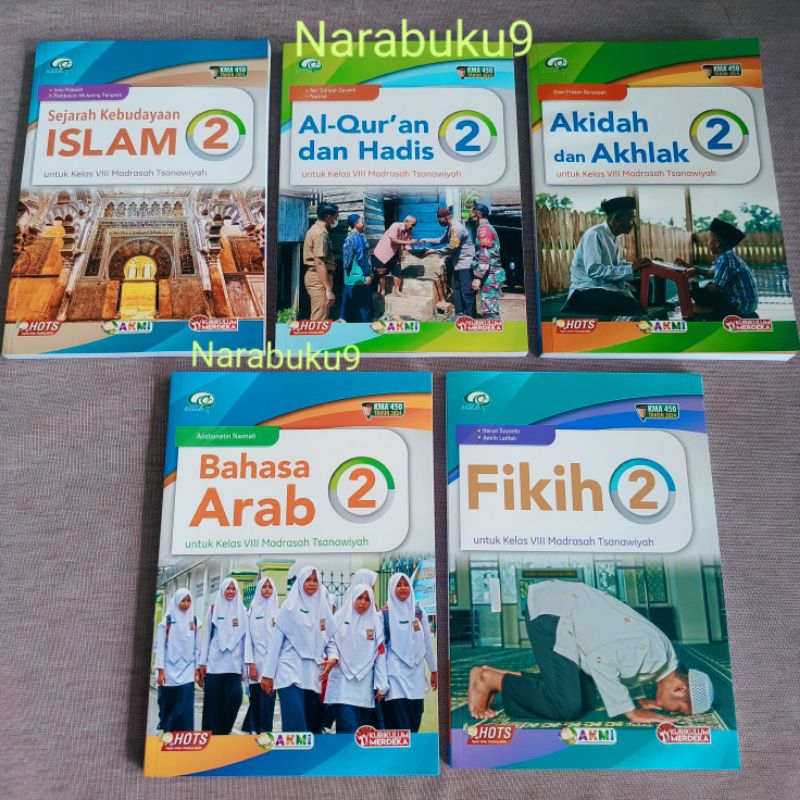 Jual Agama kelas 8 Kurikulum Merdeka SMP MTS Aqila / Bahasa Arab SKI Akidah akhlak Al Qur'an ...