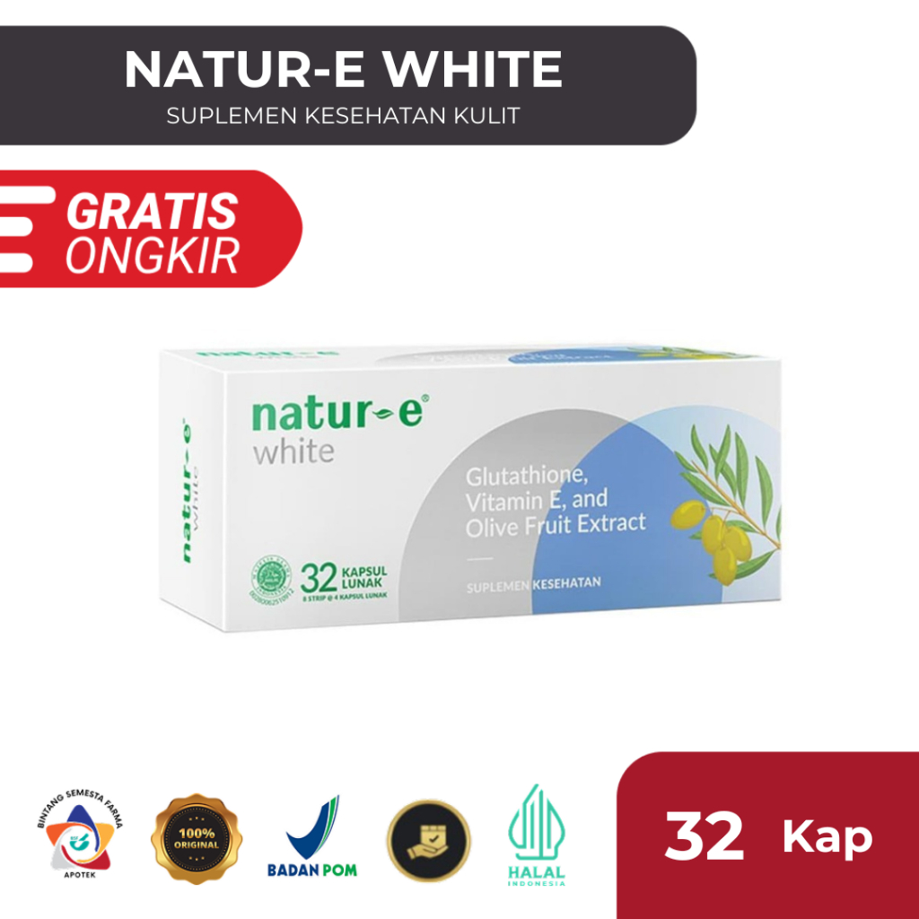 Jual Natur E White Suplemen Kulit (32 Kapsul) | Kulit Sehat, Lembap ...