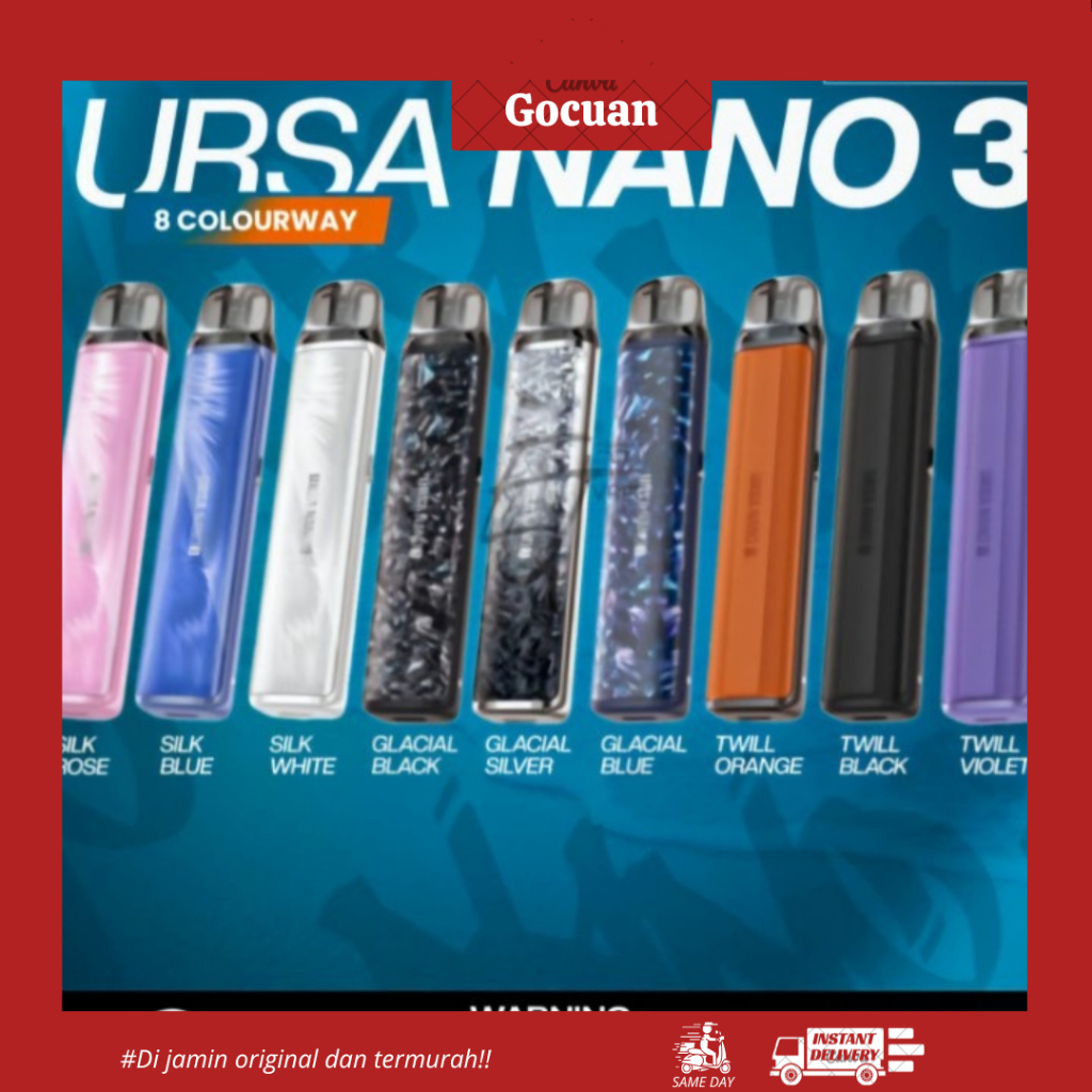 Jual DEVICE URSA NANO 3 1200MAH 30W POD KIT BY LOST VAPE AUTHENTIC ...
