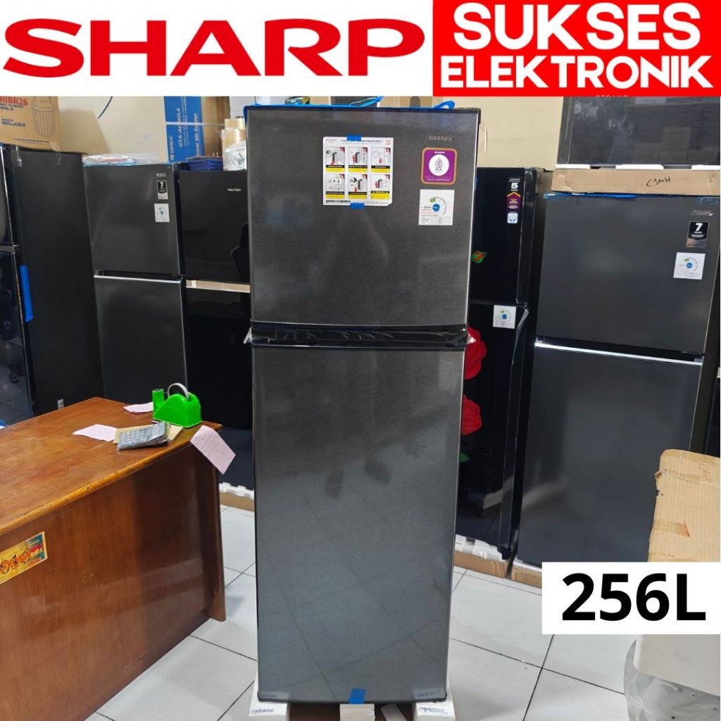 Jual KULKAS 2 PINTU SHARP JUMBO SJ-316MN-HS LEMARI ES 316 MN HS ABU ...