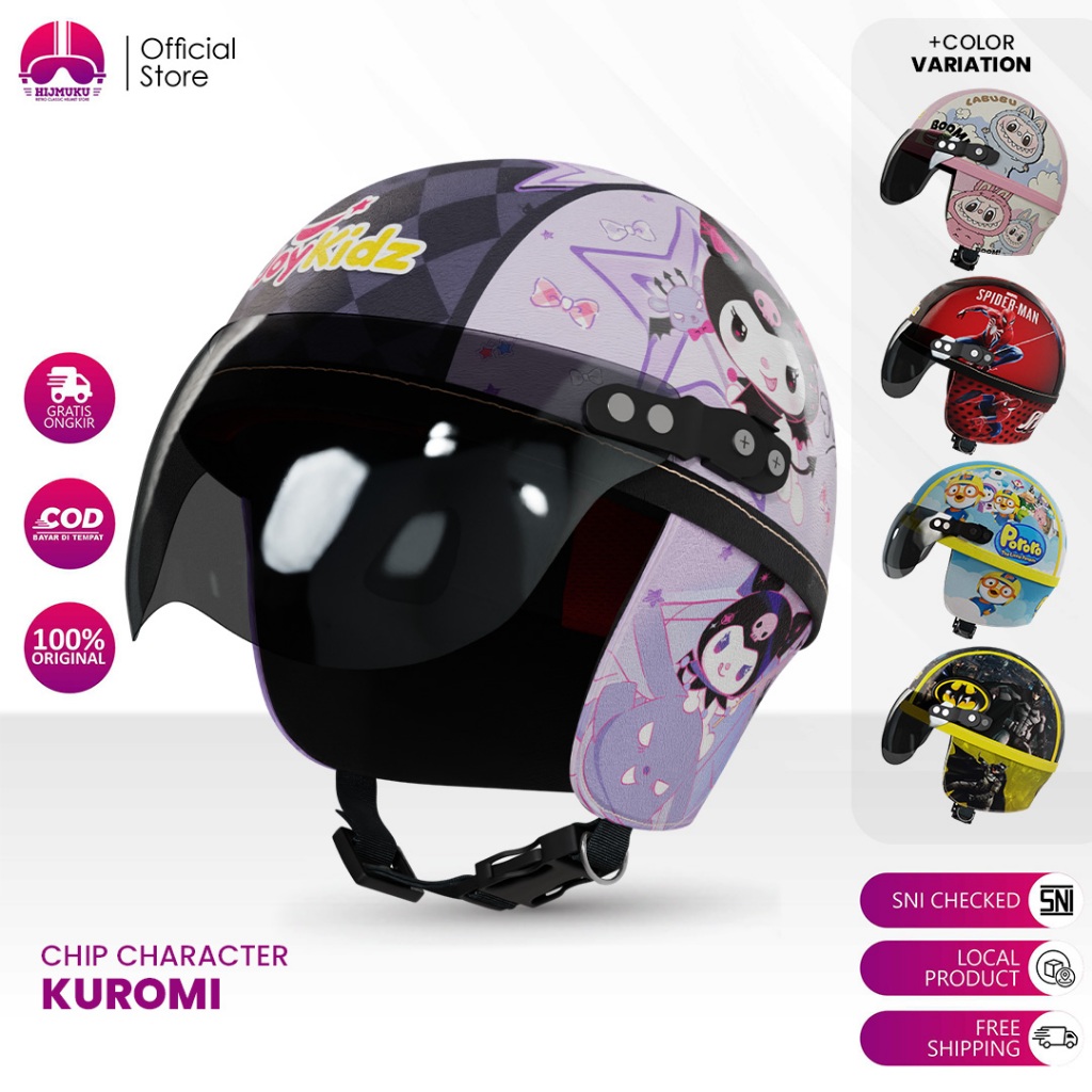 Jual Helm Anak Retro Chips Karakter Motif Usia 1 2 3 4 5 Tahun Sepeda ...