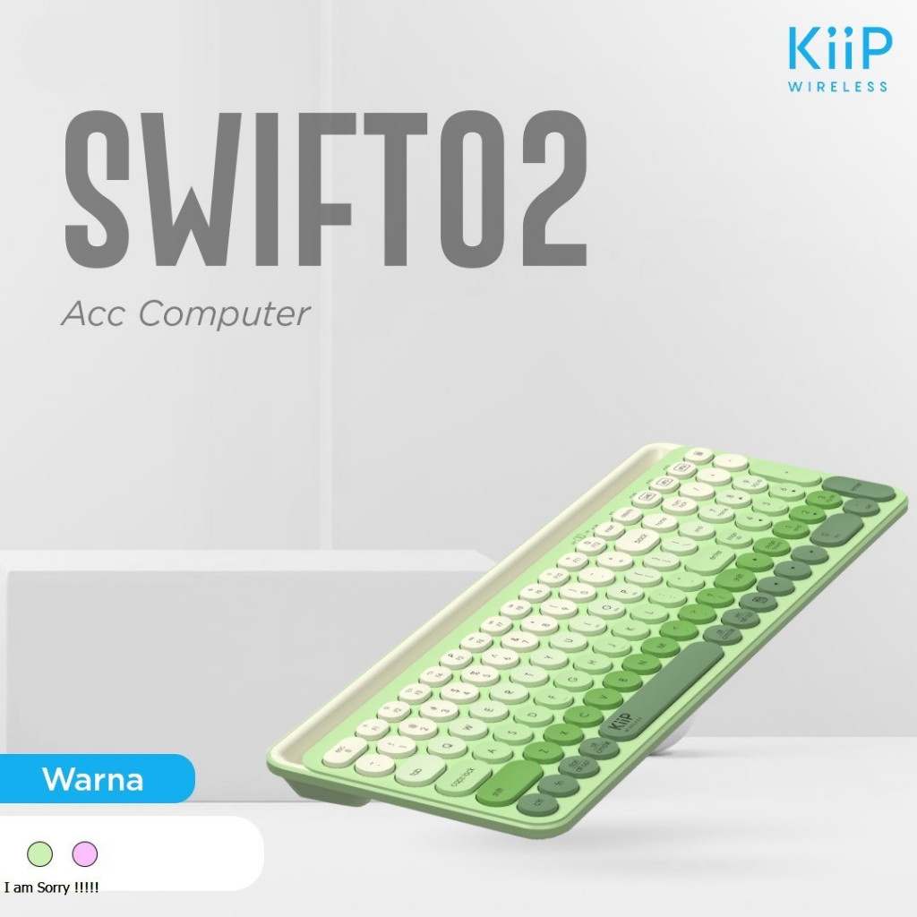 Jual KiiP Swift02 Wireless Keyboard Bluetooth Multi-Device Dual Mode ...