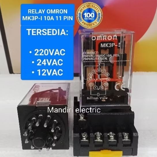 Jual relay Omron mk3p-i/mk3p 220v 10a 11pin+socket | Shopee Indonesia