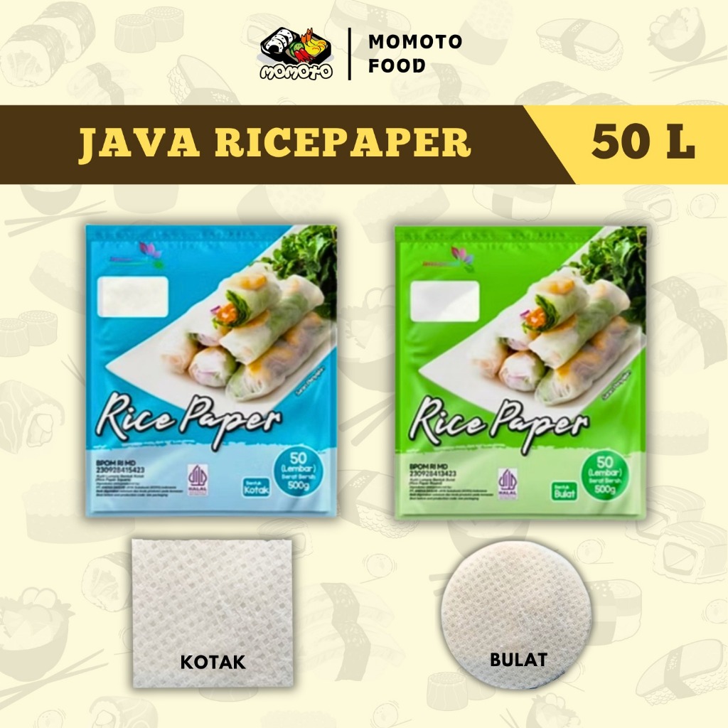 Jual Java Rice Paper KOTAK 50 Lembar Kulit Lumpia Beras Vietnam Banh ...