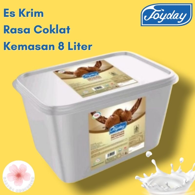 Jual Es Krim Joyday Coklat 8 Liter / Joyda Ice Cream Chocolate 8 Liter ...