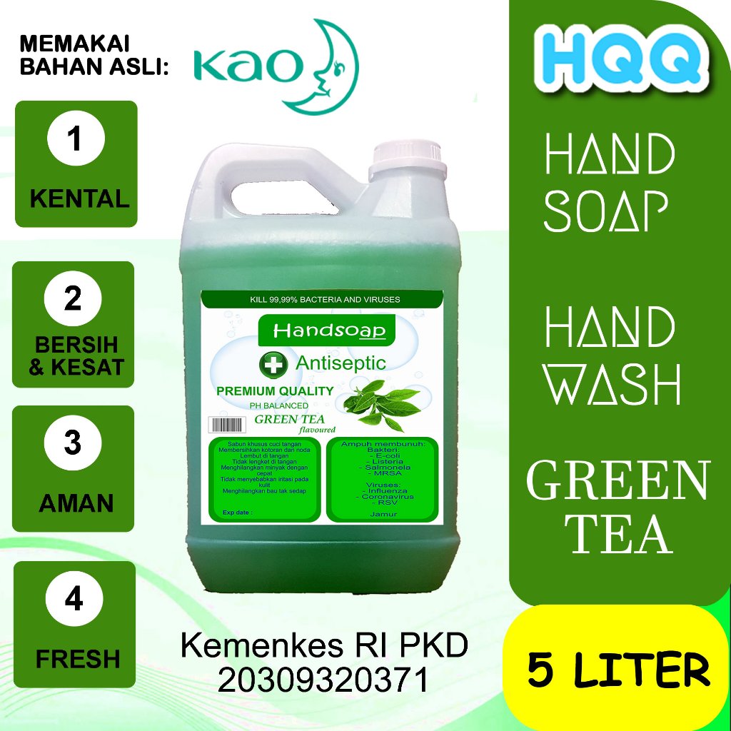 Jual Sabun Cuci Tangan HANDSOAP GREENTEA / HAND SOAP GREEN TEA 5 LITER ...