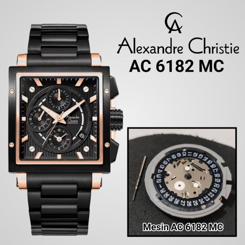 Jual Mesin Jam tangan alexandre christie type AC 6182 MC Original ...