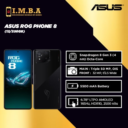 Jual Asus ROG Phone 8 12/256GB & 16/512, Snapdragon 8 Gen 3 | Garansi ...