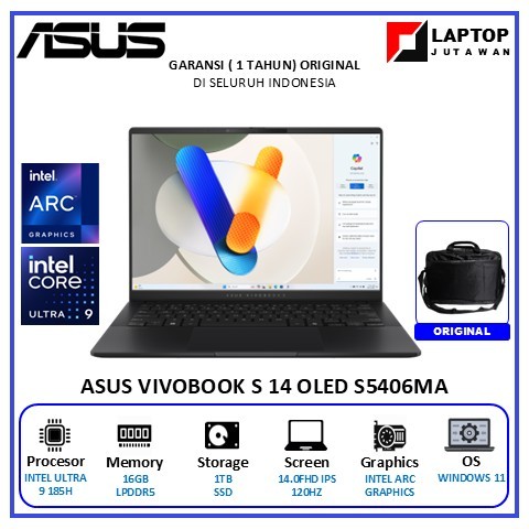 Jual Laptop Asus Vivobook S 14 Oled S5406MA Ultra 9 185H 16GB 1TB ...