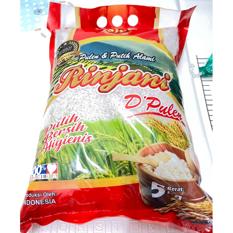 Jual Beras Rinjani 1kg / 5kg – Beras Pulen | Kemasan Bagus & Fresh ...