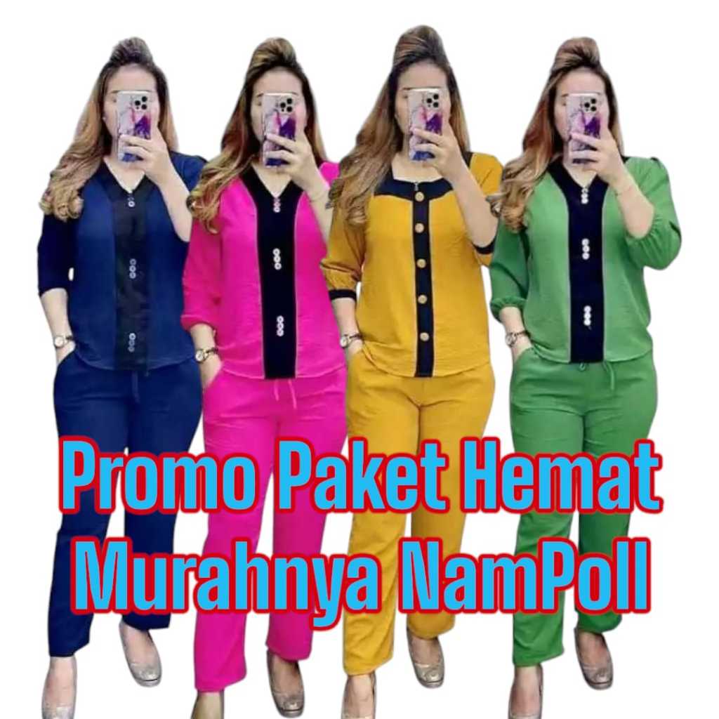 Jual Paket promo 100 ribu dapet 4 pics baju setelan combinasi import ...