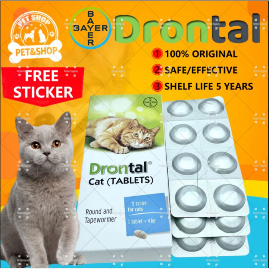 Jual Buy 3 Free 1 EXP2029 Drontal Deworming for Cat Drontal Plus ...