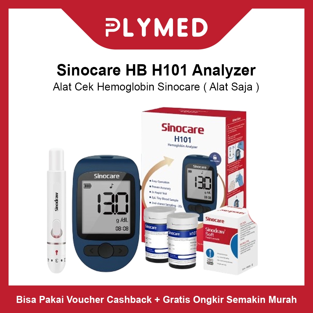 Jual Alat Cek Darah Hemoglobin H101 Sinocare Alat Tes HB | Shopee Indonesia