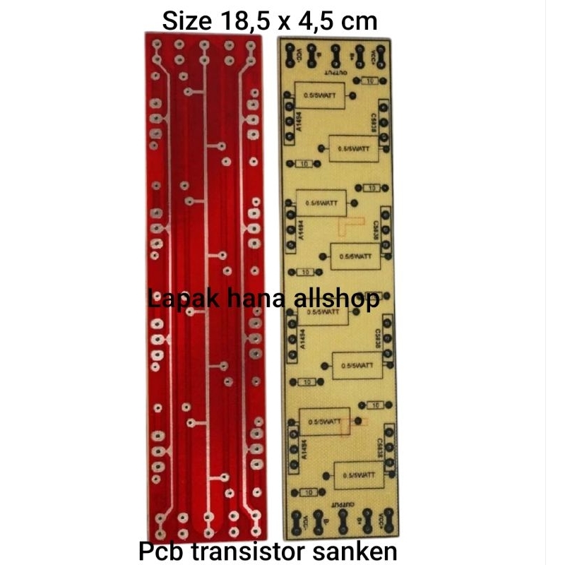 Jual Pcb transistor final sanken 4 set 5 set bahan semi fiber pcb tr ...