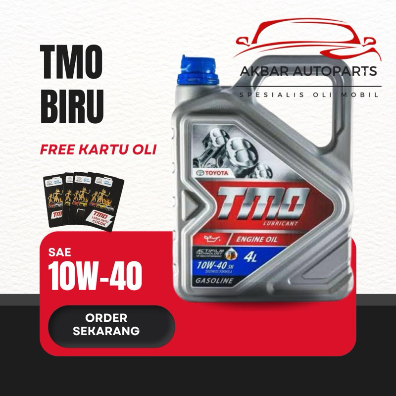 Jual OLI MESIN MOBIL BENSIN TMO BIRU 10W-40 10W40 4L 4LITER TOYOTA | Shopee Indonesia
