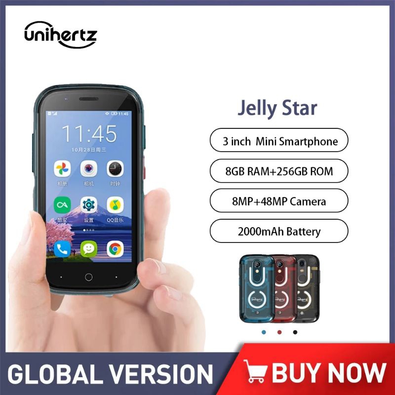 Jual Unihertz Jelly Star 8GB+256GB 2000mAh Layar 3 inch Android 13 LTE NFC | Shopee Indonesia
