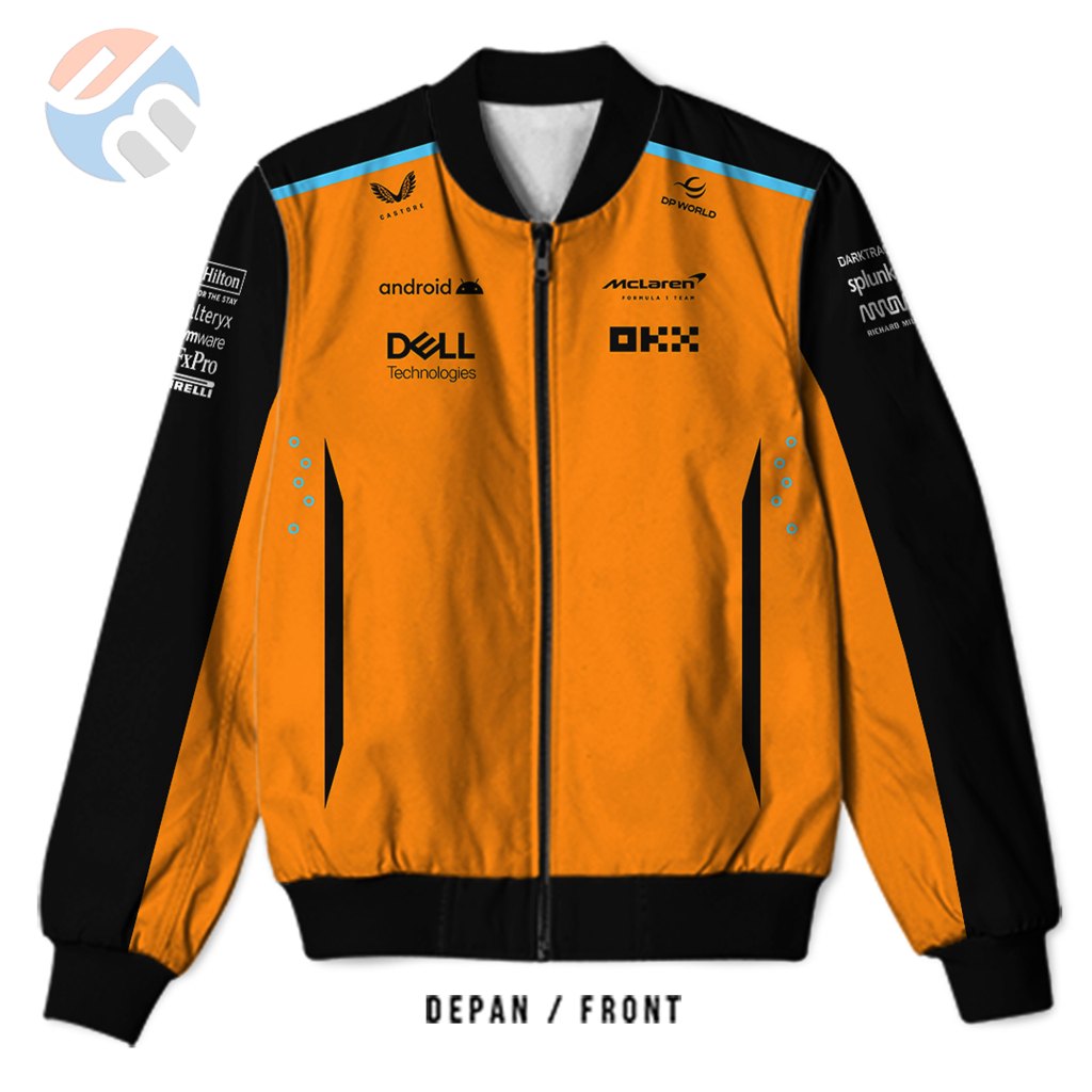 Jual the moro - Jaket Bomber F1 Mclaren Black Orange 2025 Balap Mobil ...