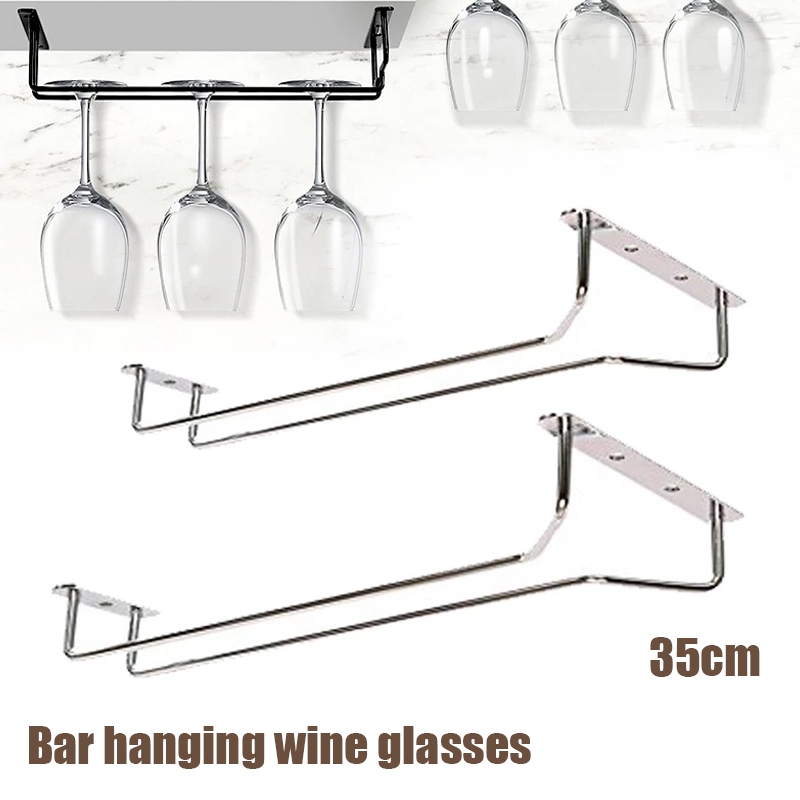 Jual Gantungan Gelas Wine 1Baris Rak Gelas Gantung Untuk Bar Dan Dapur Gantungan Gelas Bar ...
