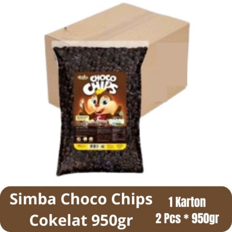 Jual SIMBA Choco Chips Coklat Bag 1 KARTON 950x2 Gr | Shopee Indonesia