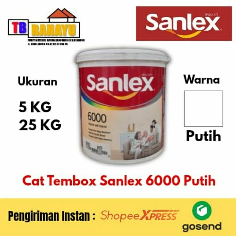 Jual Sanlex 6000 Cat Tembok Putih, Cat Tembok Sanlex 6000 Putih ...