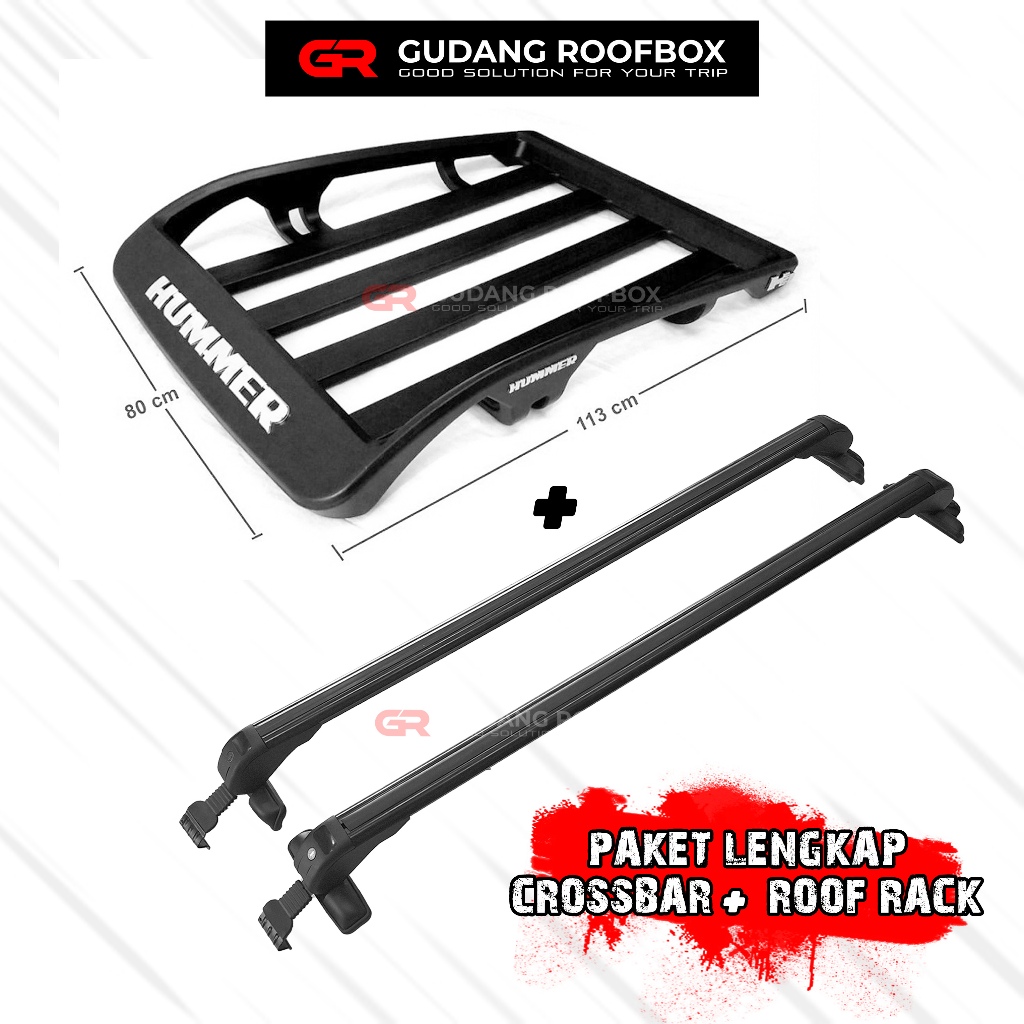 Jual Paket Lengkap Roof Rack dan Crossbar Mobil Universal Rak Bagasi ...