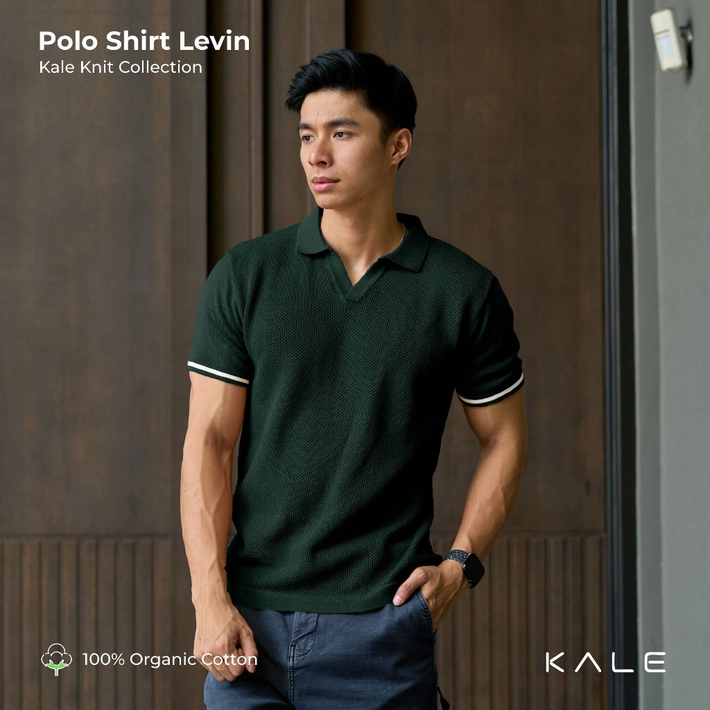 Jual KALE Levin Polo knit Cotton Thread Asian Fit | Shopee Indonesia