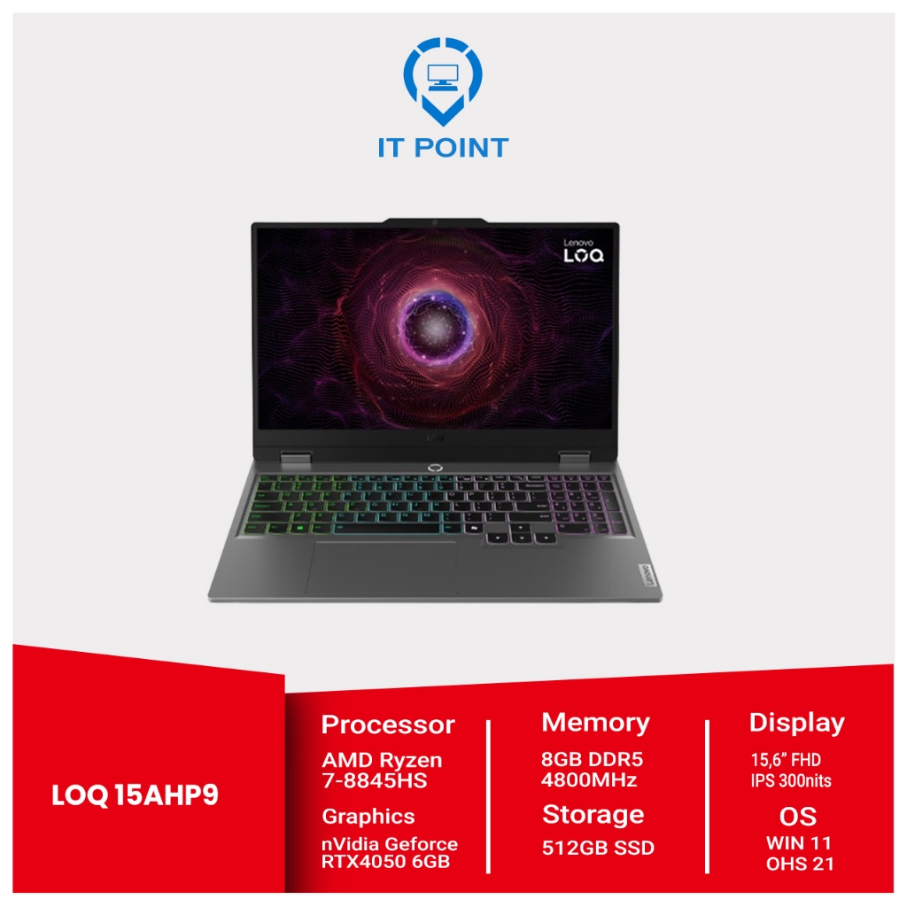 Jual LENOVO LOQ 15AHP9 38ID R7-8845HS 8GB\5112GB NVIDIA RTX 4050 6GB ...