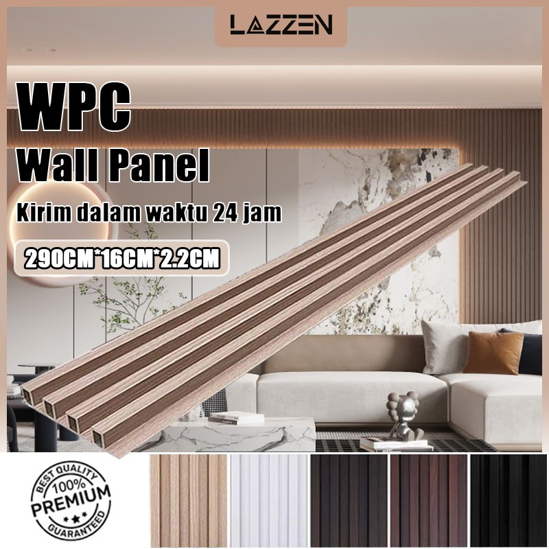 Jual LAZZEN - Wood WPC Wall panel [2.9 meter*16 cm] Dekorasi Dinding Anti Rayap Dan Anti Air ...