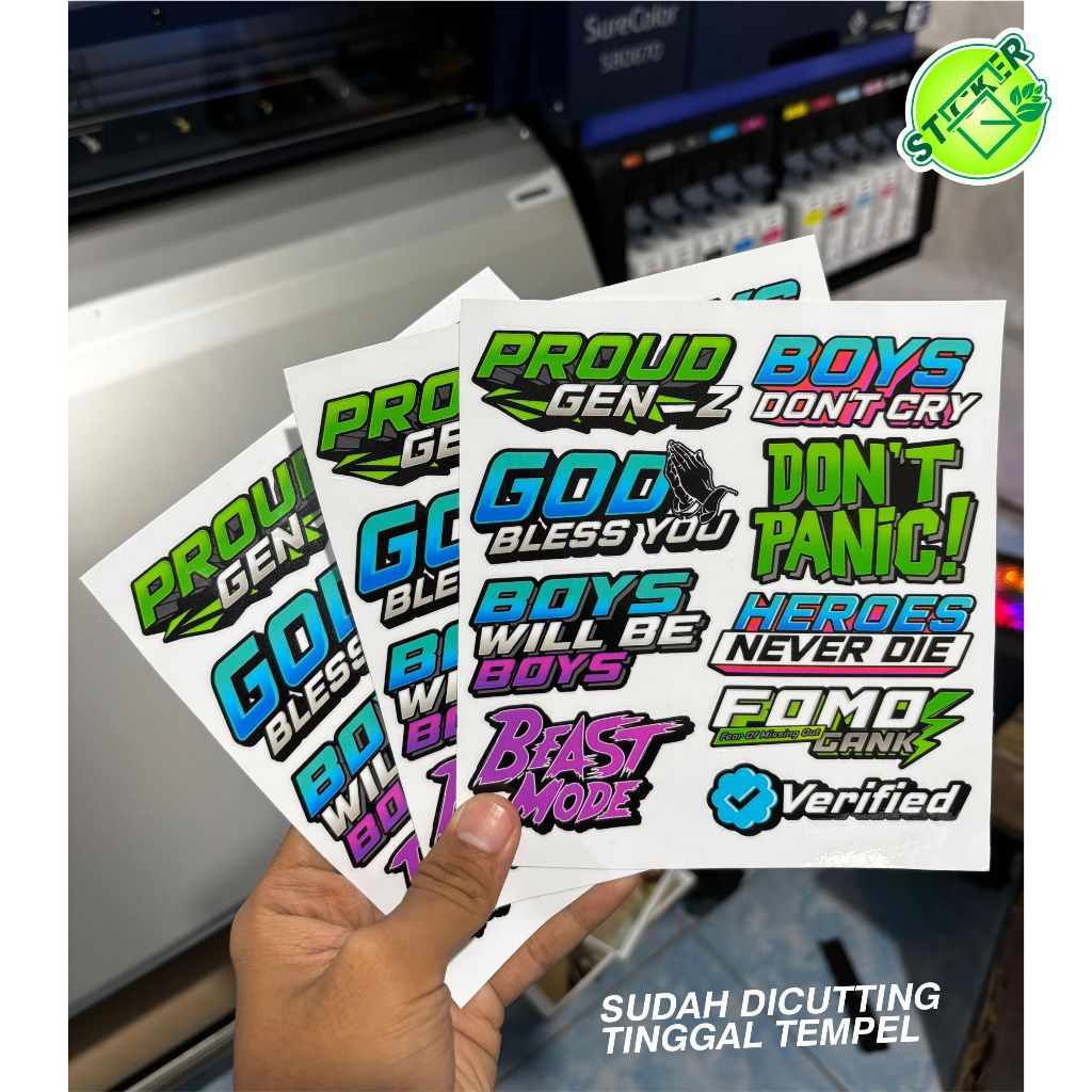 Jual STIKER PACK BOYS DONT CRY DONT PANIC FOMO PROUD GEN Z SUDAH DICUTTING TINGGAL TEMPEL ...