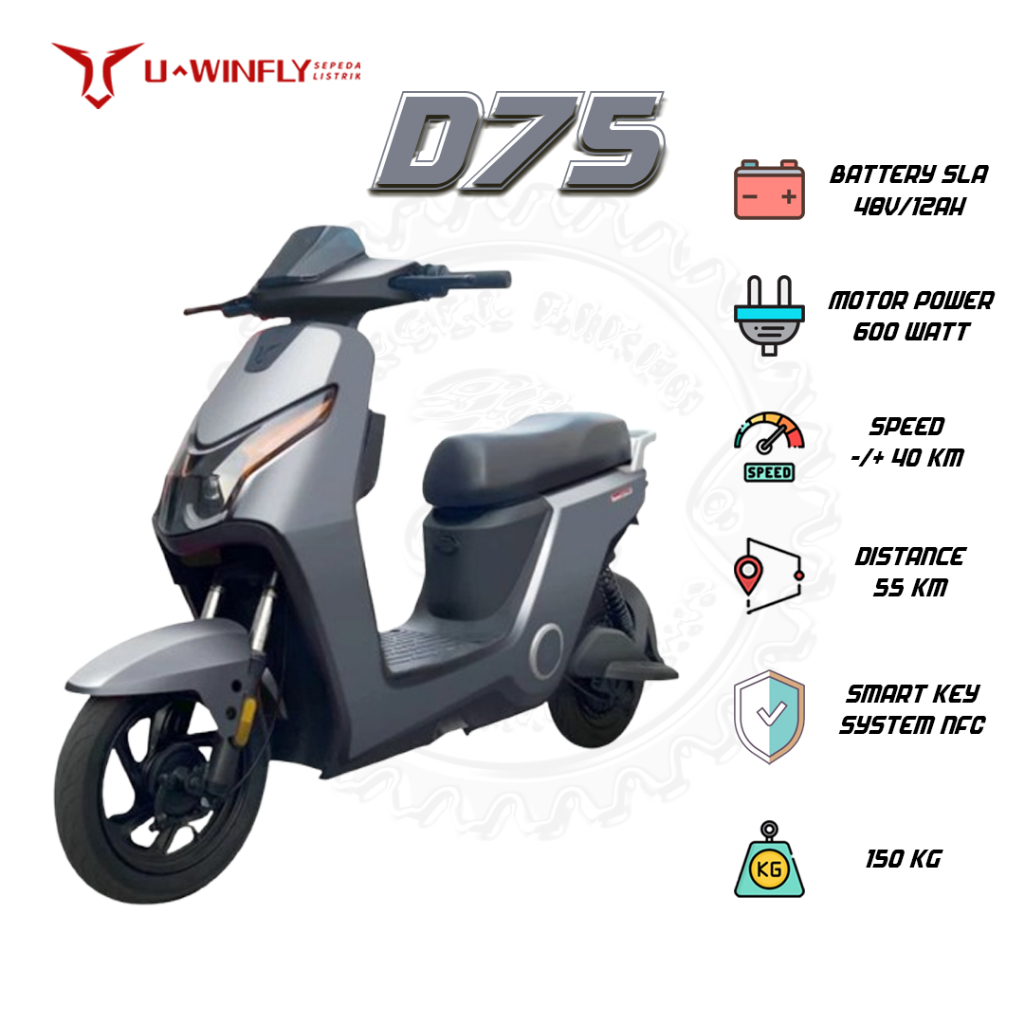 Jual Sepeda Listrik Uwinfly D75 NFC New Series | Shopee Indonesia