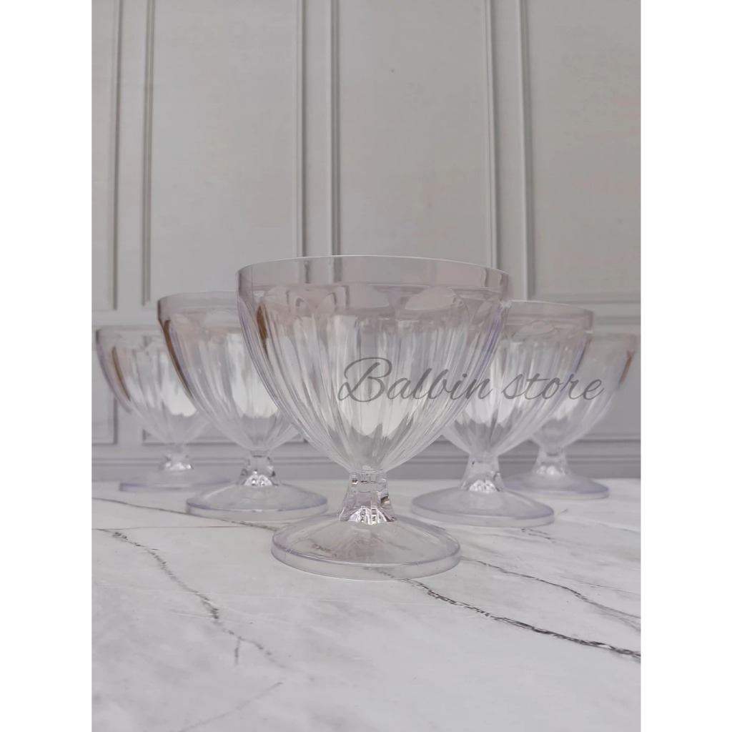 Jual promo spesial 6 pcs gelas sup buah bahan mika tebal ukuran 400 ml ...