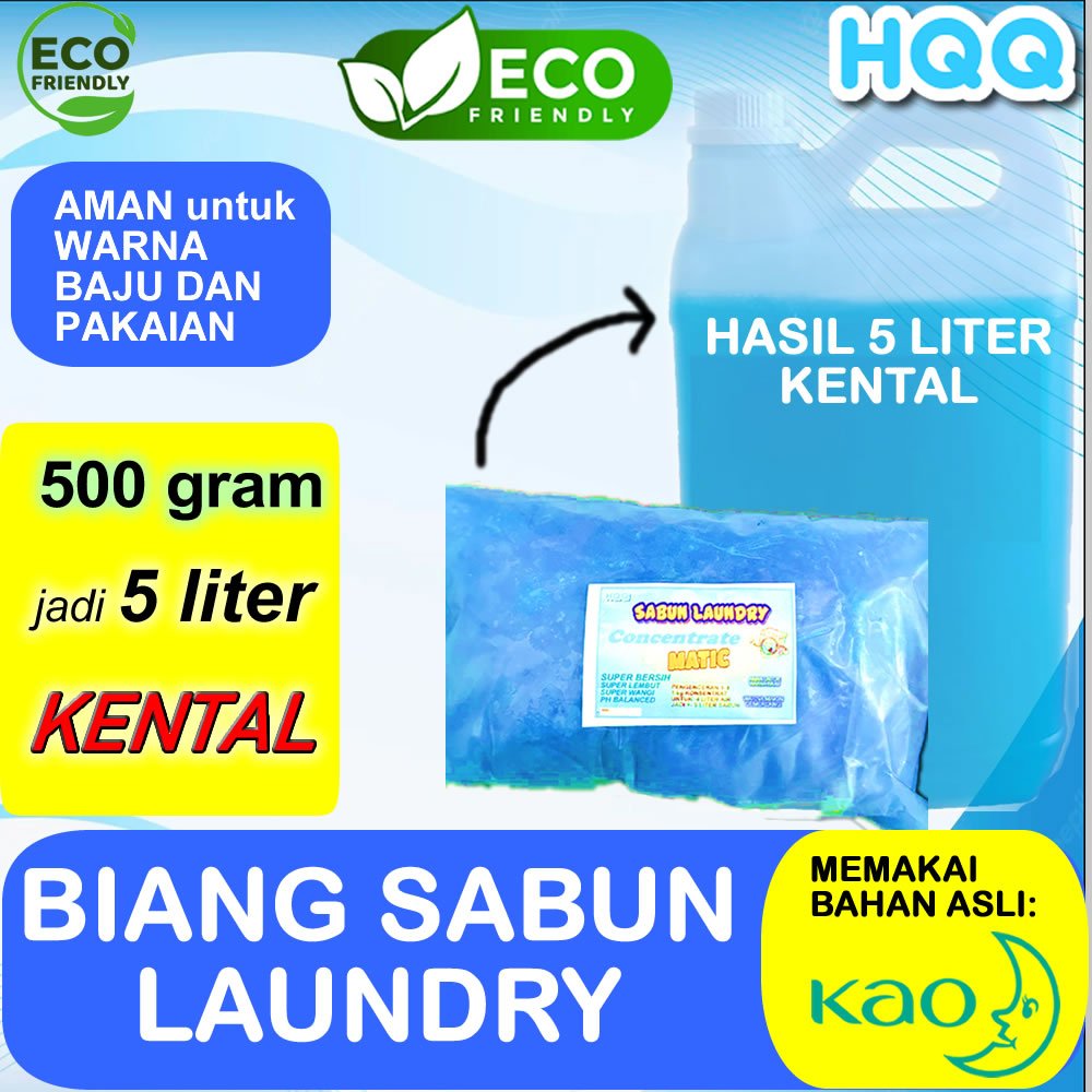 Jual BIANG SABUN LAUNDRY HQQ DOUBLE PEWANGI 500gr U/ MENJADI SABUN DETERGENT LAUNDRY CUCI BAJU 5 ...