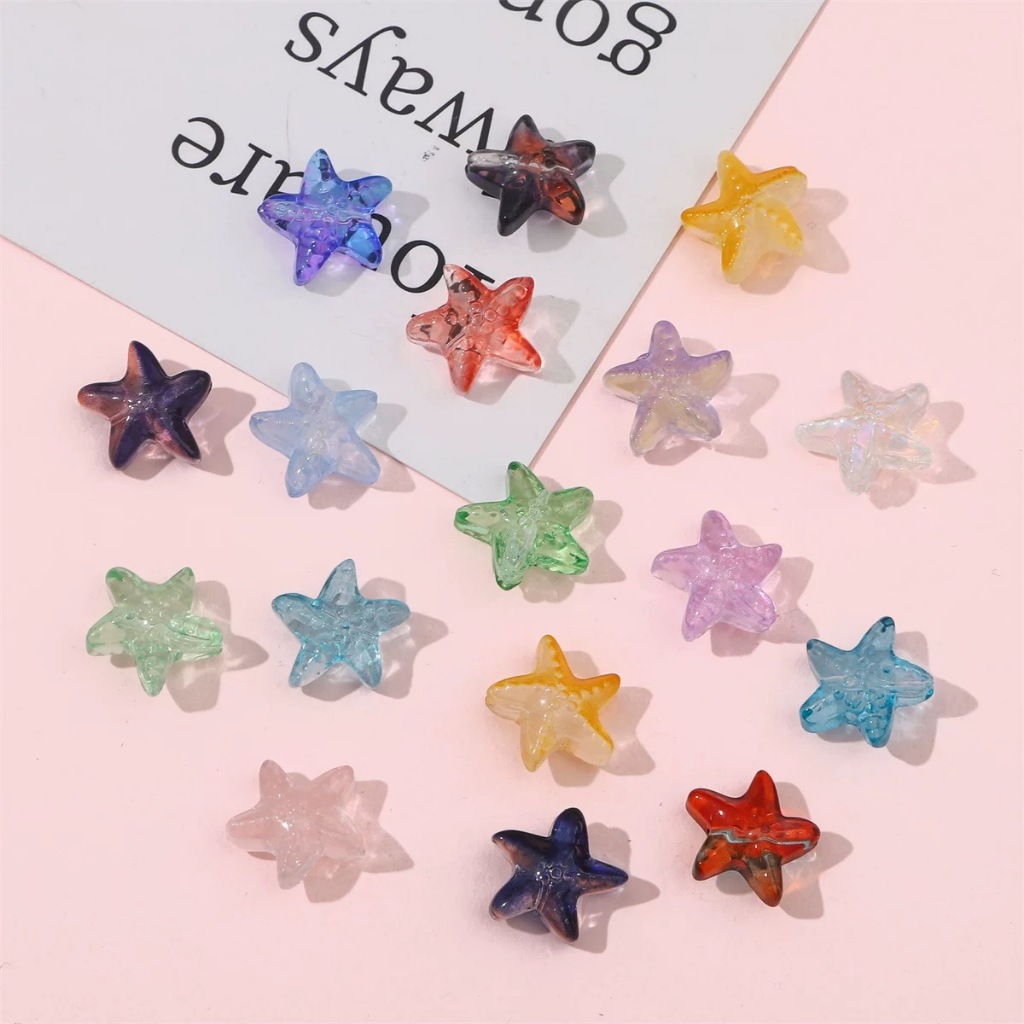 Jual 10pcs Manik-manik Kaca Genuine Glass Beads - Bintang Laut Starfish ...