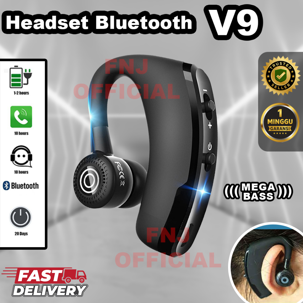 Jual Bluetooth V9 Headset Earphone - Keren Murah Tanpa Kabel Android ...