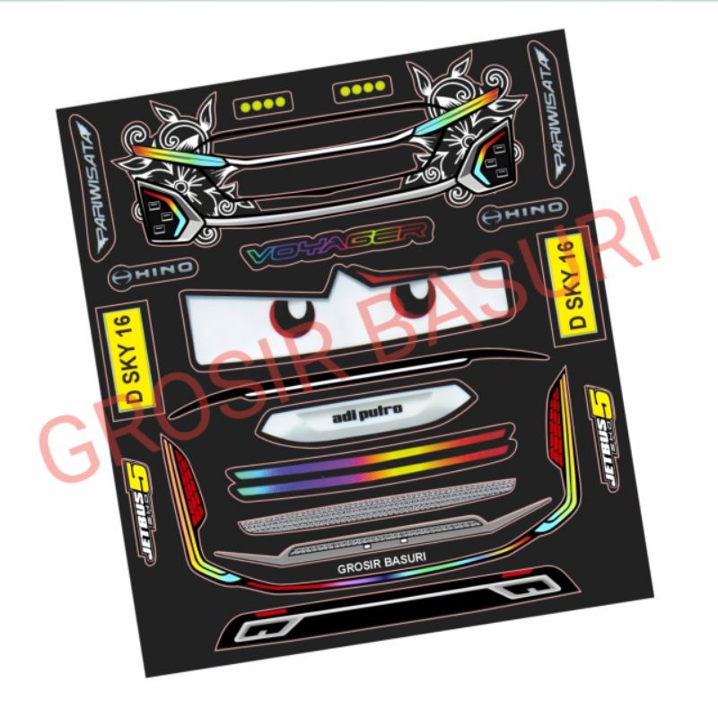 Jual STIKER MINIATUR BUS JB5 BATIK (SUDAH DI CUT ANTI AIR) | Shopee ...