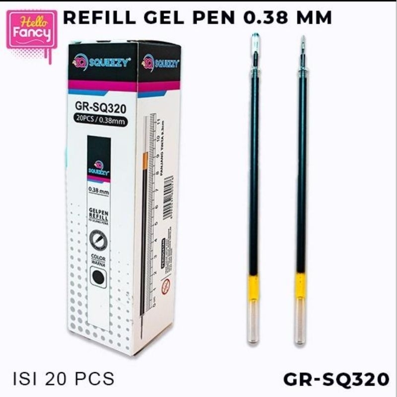 Jual (isi 20pcs) Refill isi pulpen gel GR-SQ320/refill 0,38mm | Shopee ...