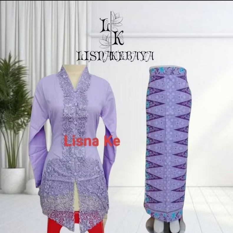 Jual Lisna Kebaya Set Kebaya Encim Rok Tumpal Model Lengan Panjang ...