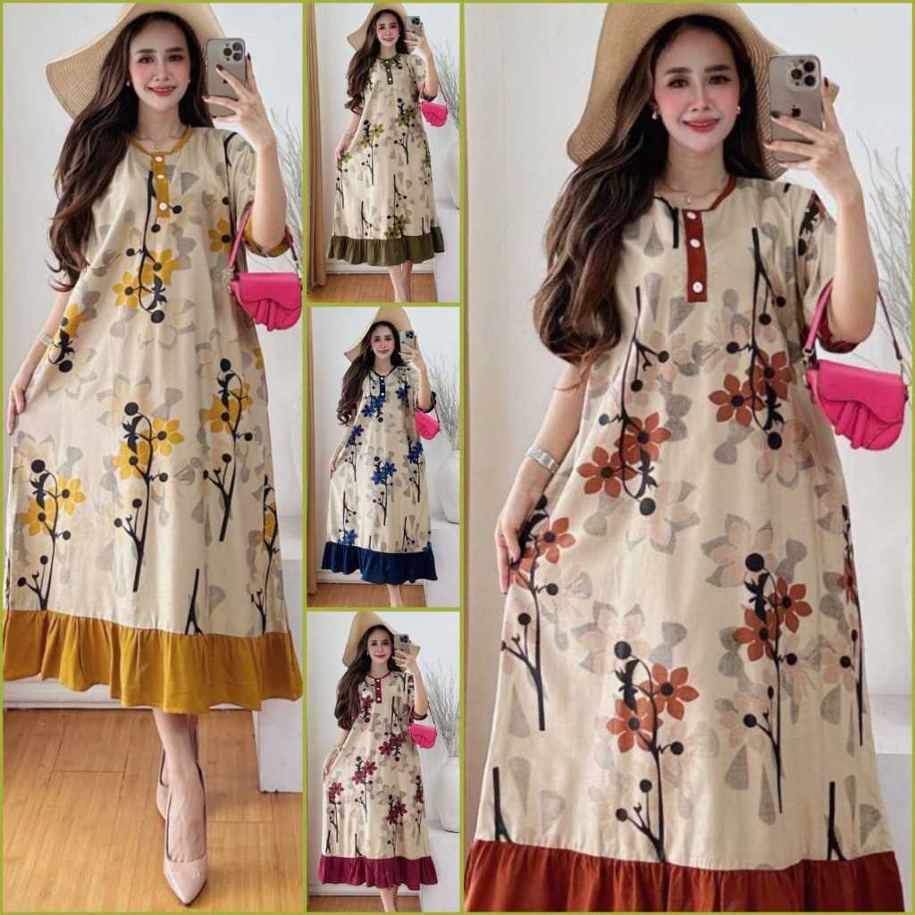 Jual Daster Batik Kekinian Busui Kancing Depan Baju ibu ibu Rayon Adem ...
